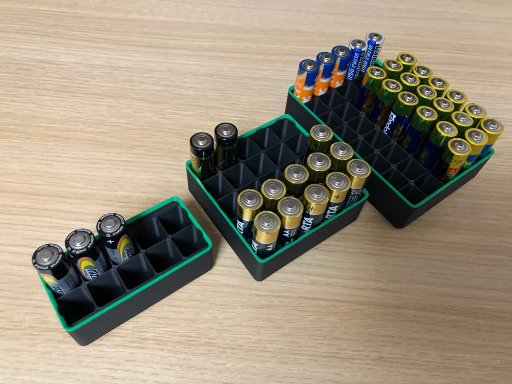Gridfinity Battery Tray (AA) - medium - Free 3D Print Model - MakerWorld