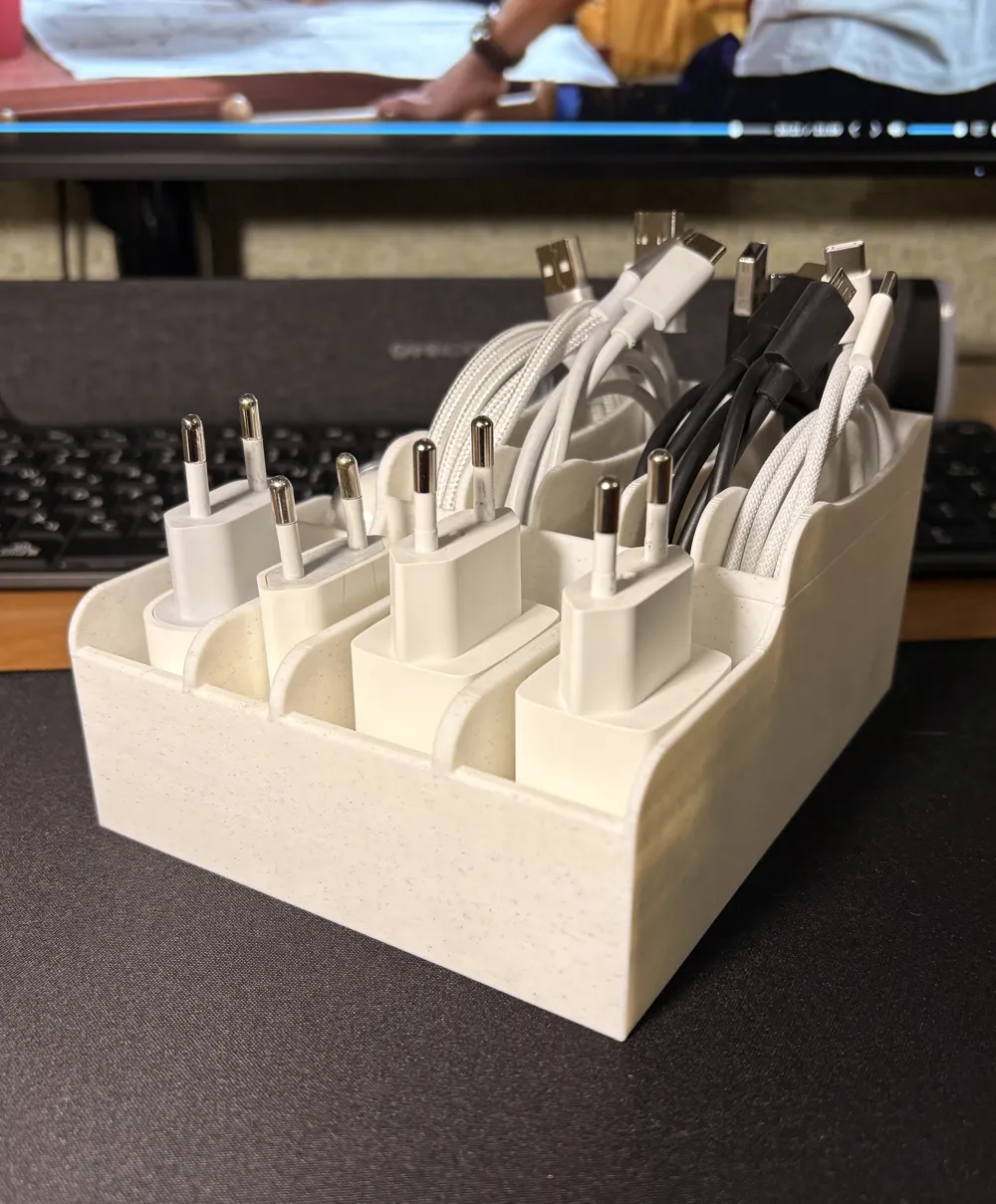 Modular Charger & Cable Organizer - Free 3D Print Model - MakerWorld