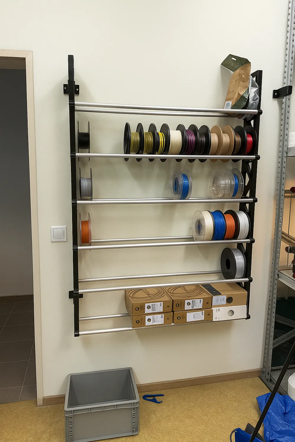 Modular Filament spool Shelf/rack by Kellnis3D MakerWorld: Download ...