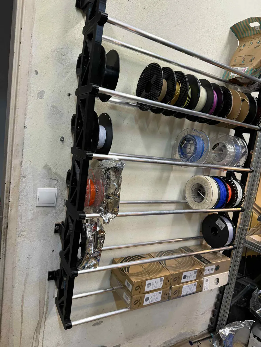 Modular Filament spool Shelf/rack by Kellnis3D MakerWorld: Download ...