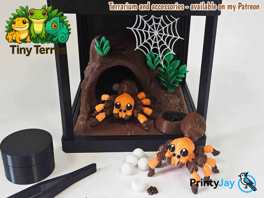 Mexican Redknee Tarantula – Tiny, Fuzzy, Poseable! - Free 3D Print ...