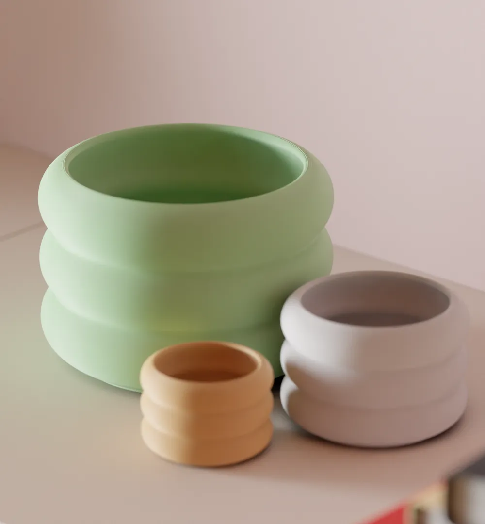 Planter, Donut Rings. Modern and clean Planter by Abstractia Design ...