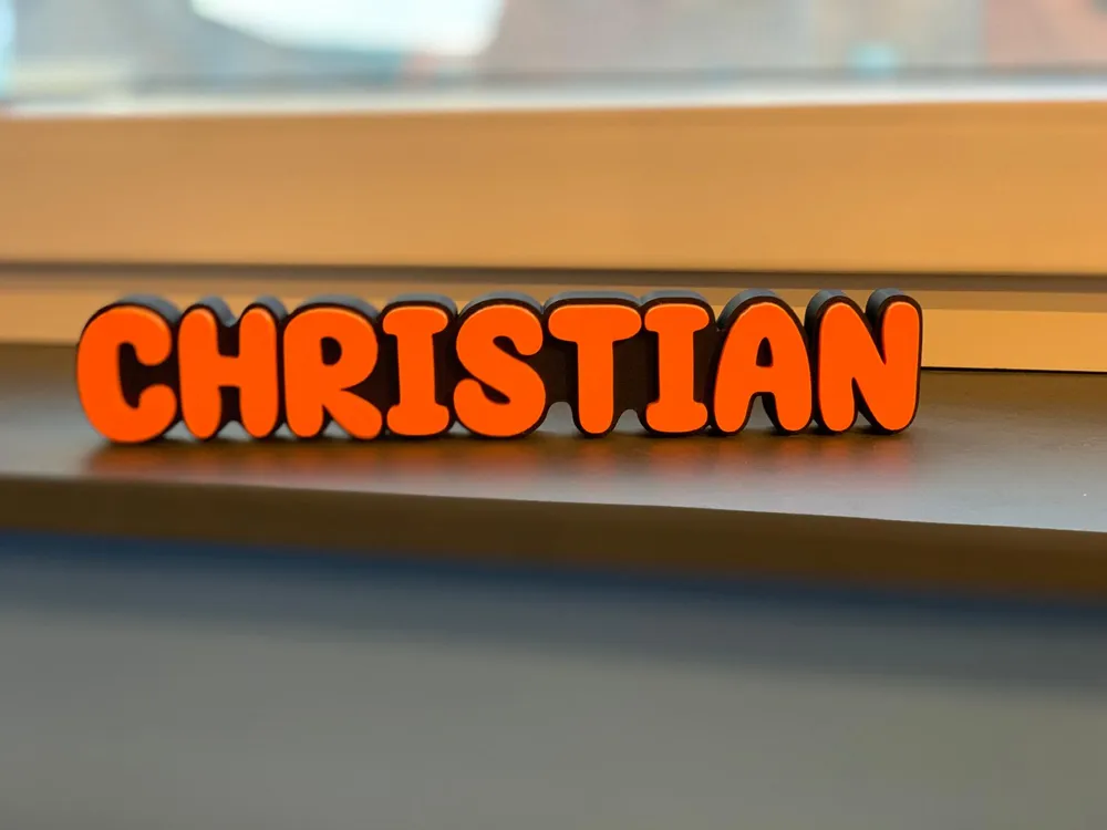 Personalized nameplate CHRISTIAN - Free 3D Print Model - MakerWorld