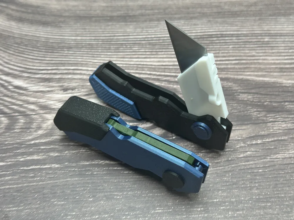 Folding Utility Knife Fully 3DPrinted HardwareFree - Free 3D Print ...