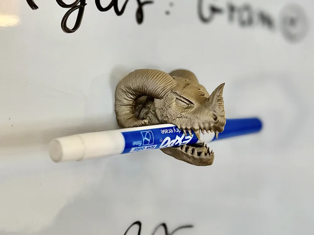 Dragon Head Refrigerator Magnet by MeasureOnceCutTwice - MakerWorld