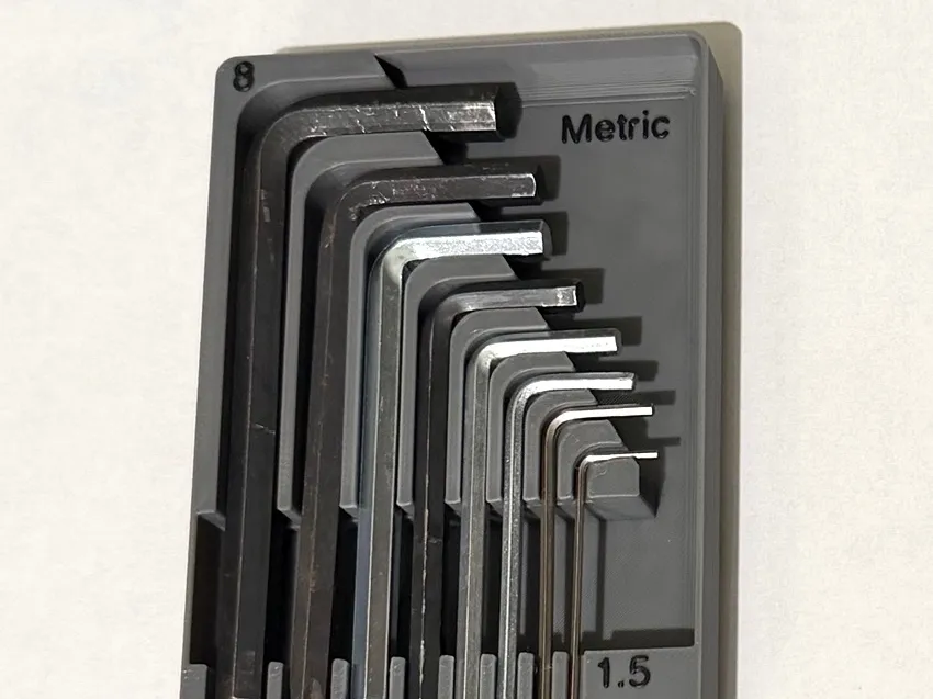Gridfinity Allen Key Bin 8mm - 1.5mm Remixed by jcarr007 MakerWorld ...