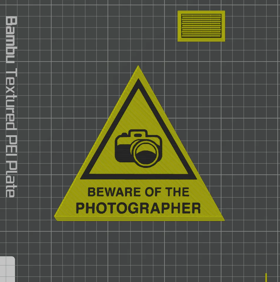 Beware of the photographer - sign by dubmehard - MakerWorld