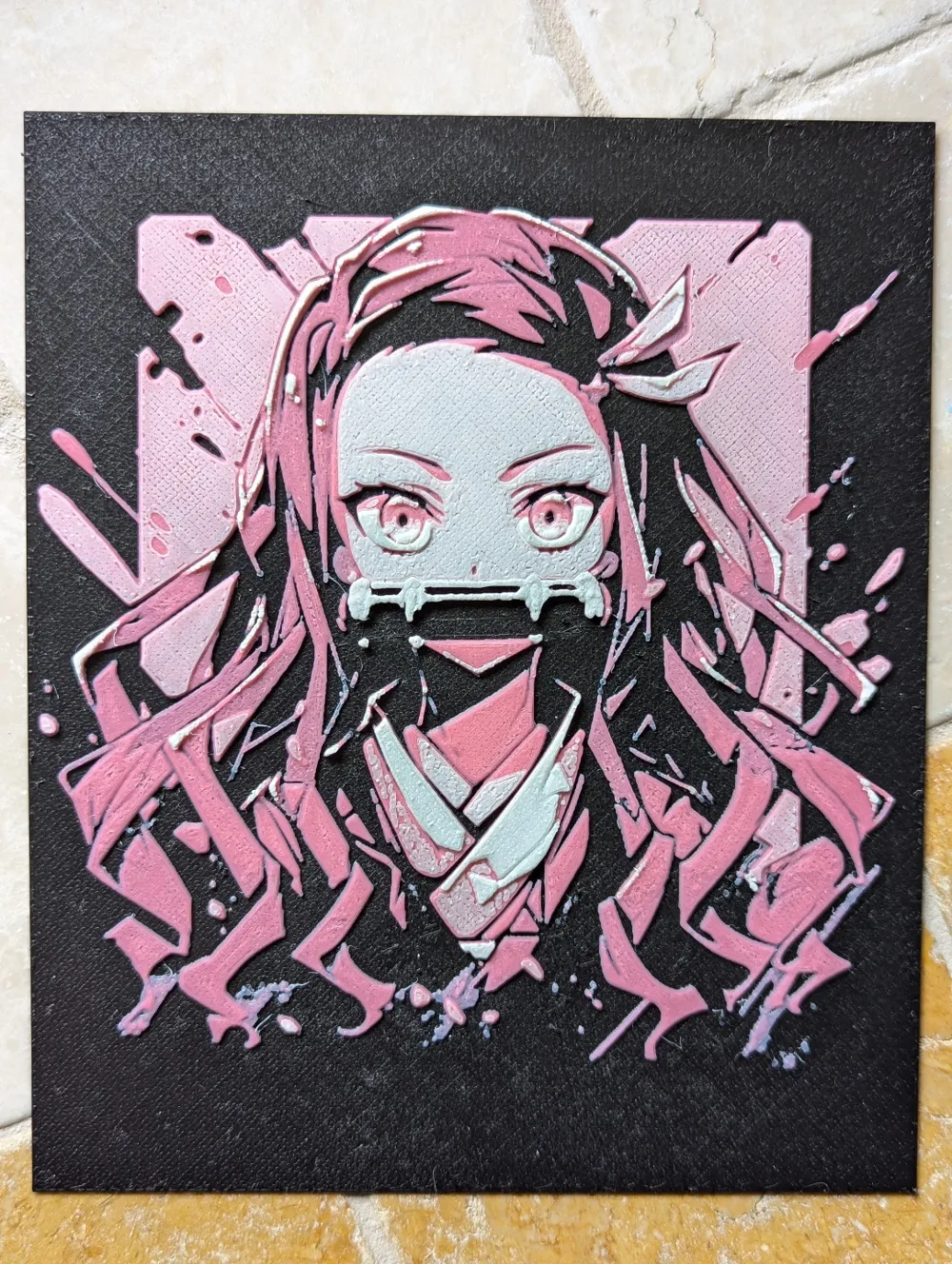 Nezuko Kamado - Demon Slayer Hueforge by suaimondi - MakerWorld