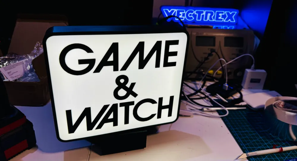 Nintendo Game & Watch Light up Sign Light Box by vidguide - MakerWorld