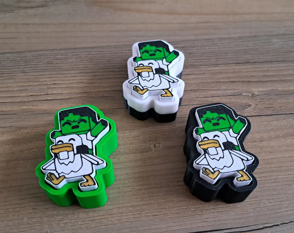 Minecraft Chicken Jockey fidget toy clicker clicky by creachick3d ...