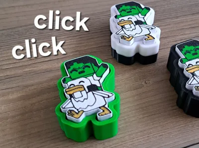 Minecraft Chicken Jockey fidget toy clicker clicky by creachick3d ...