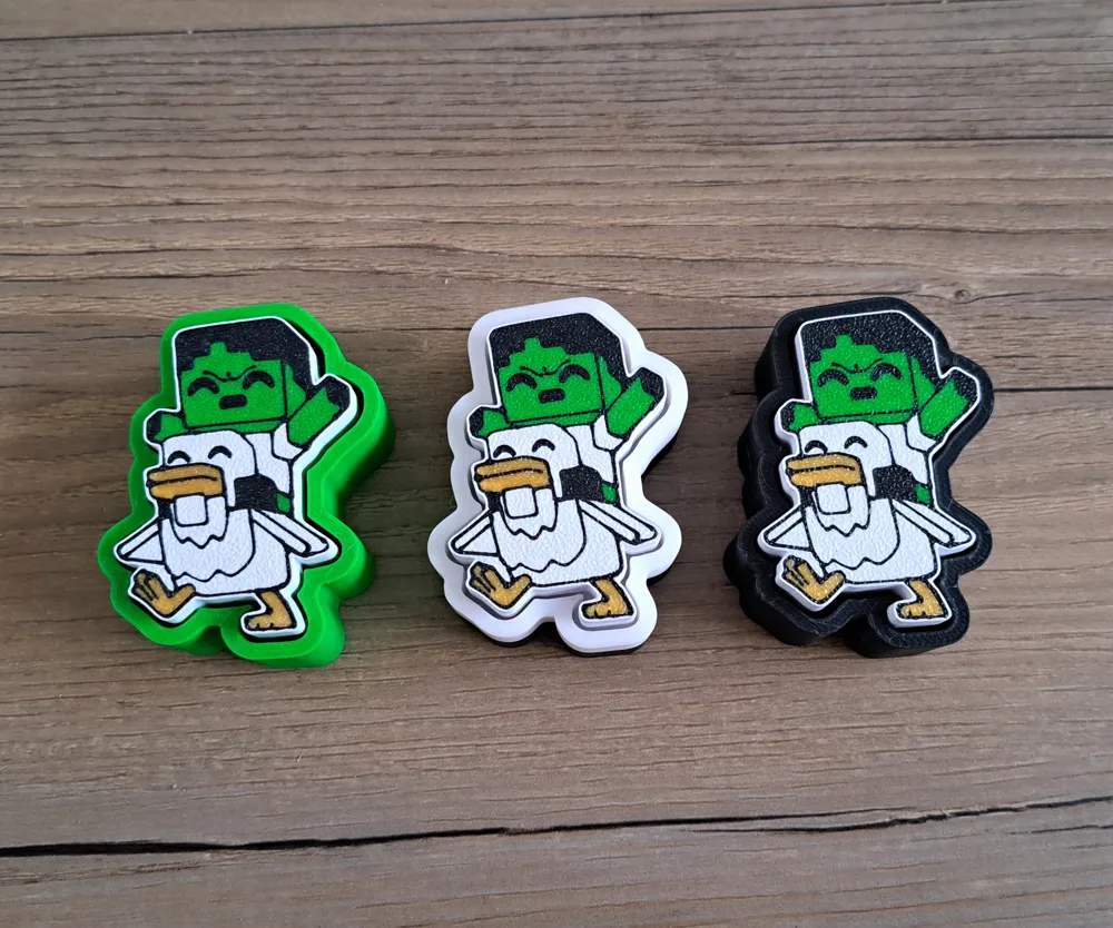 Minecraft Chicken Jockey fidget toy clicker clicky by creachick3d ...