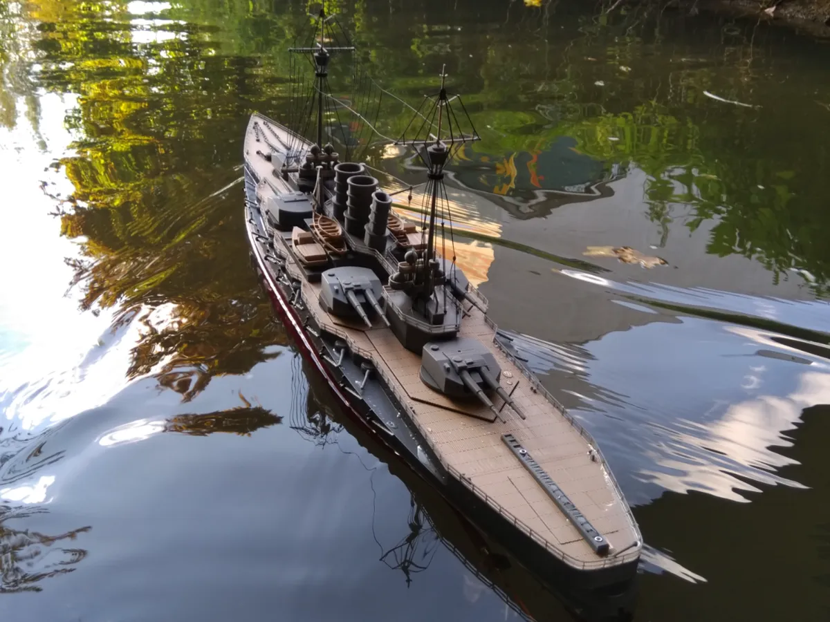 RC Battleship SMS Helgoland 1:150 scale - Free 3D Print Model - MakerWorld