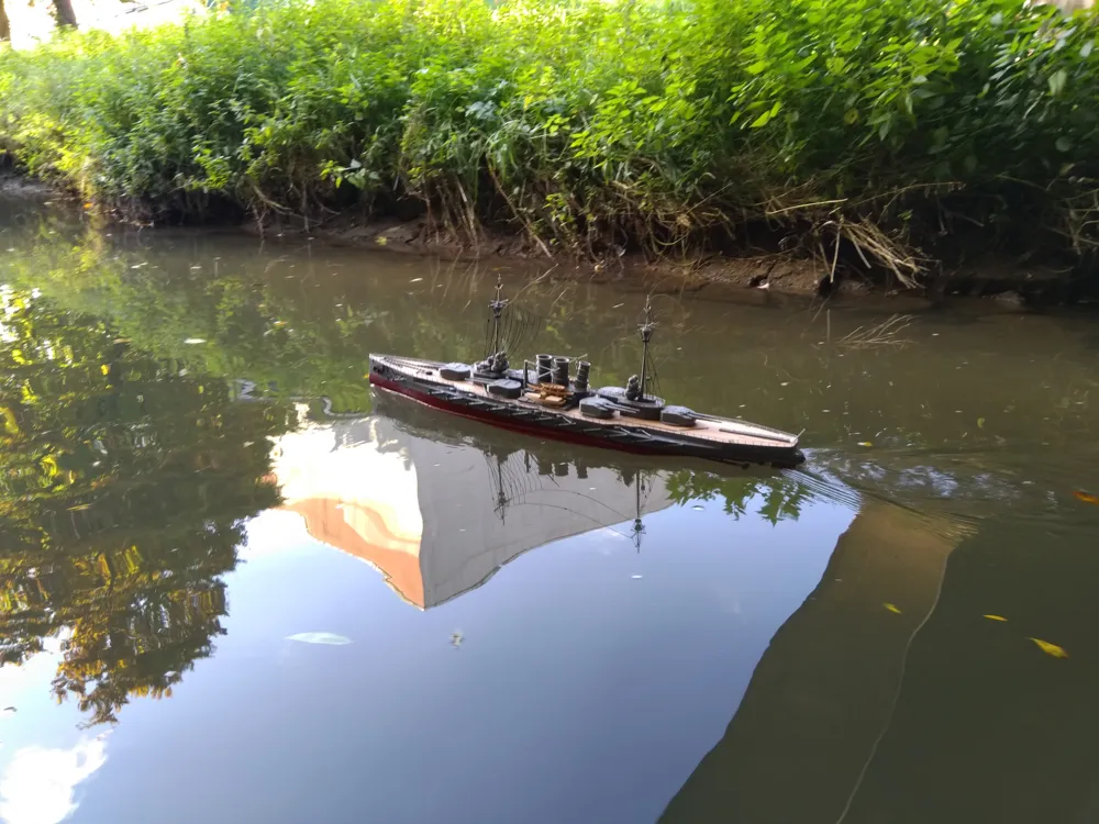 RC Battleship SMS Helgoland 1:150 scale - Free 3D Print Model - MakerWorld