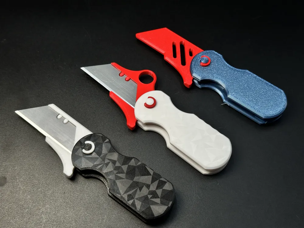 Compact Framelock Folding Utility Knife -Magnetic by Trent Studio MakerWorld: Download Free 3D ...