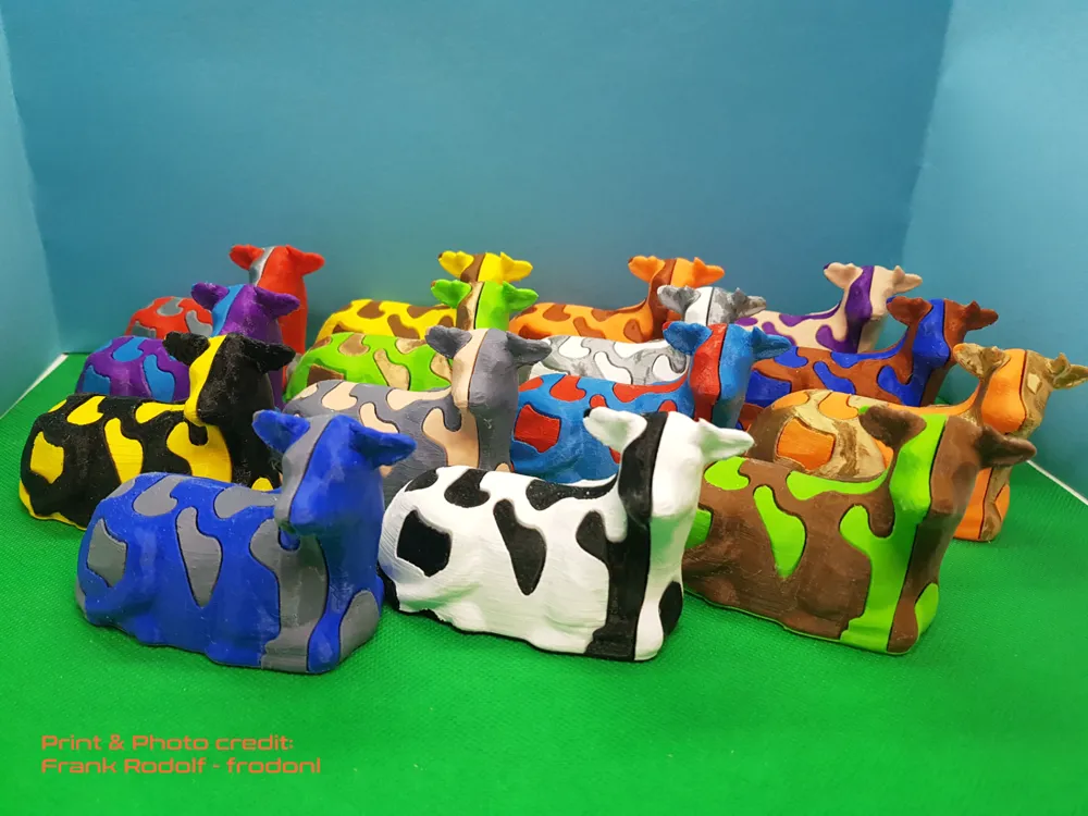 Single Extruder - Dual Color - Dutch Cow - Free 3D Print Model - MakerWorld