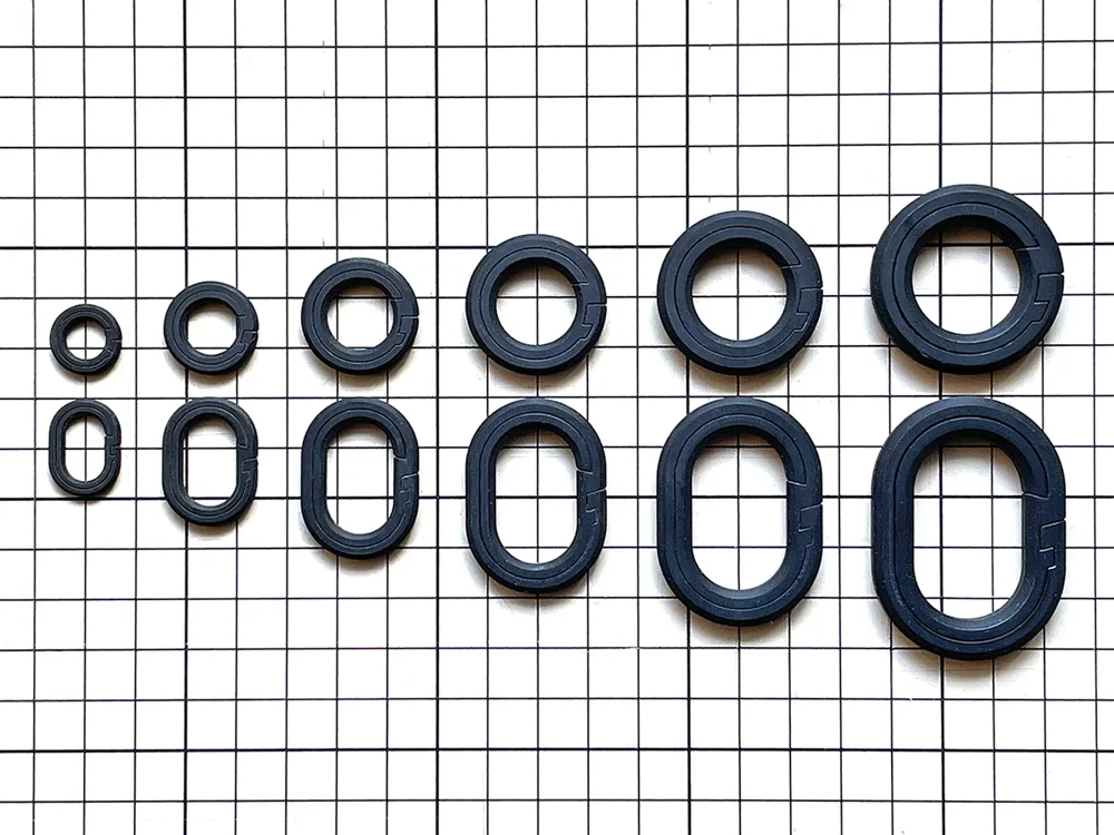 Split Ring (2 shapes x 6 sizes) - Free 3D Print Model - MakerWorld