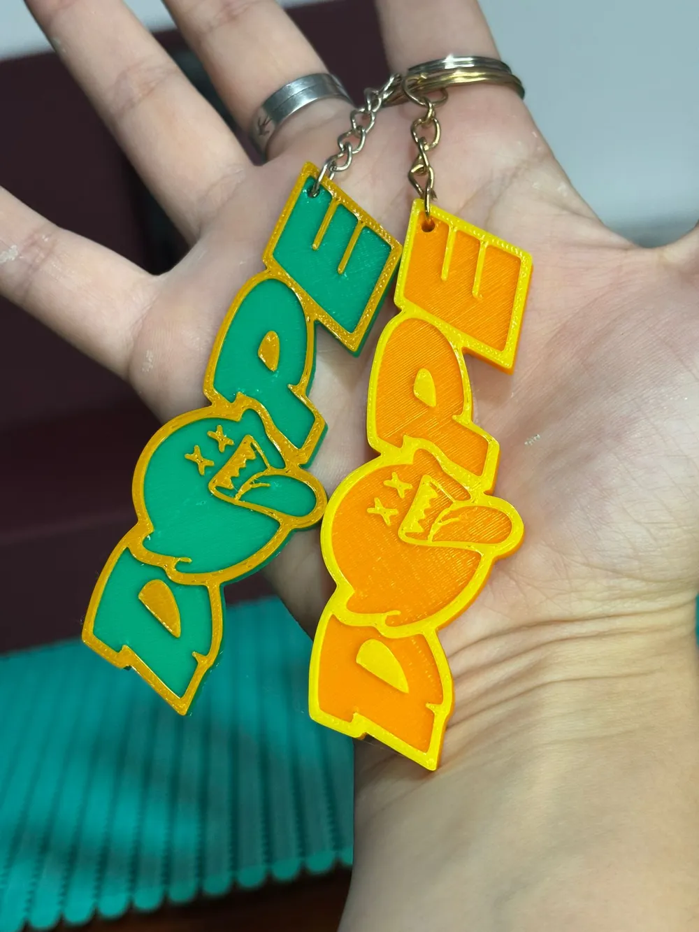 DOPE stun motorcycle keychain sticker - Free 3D Print Model - MakerWorld