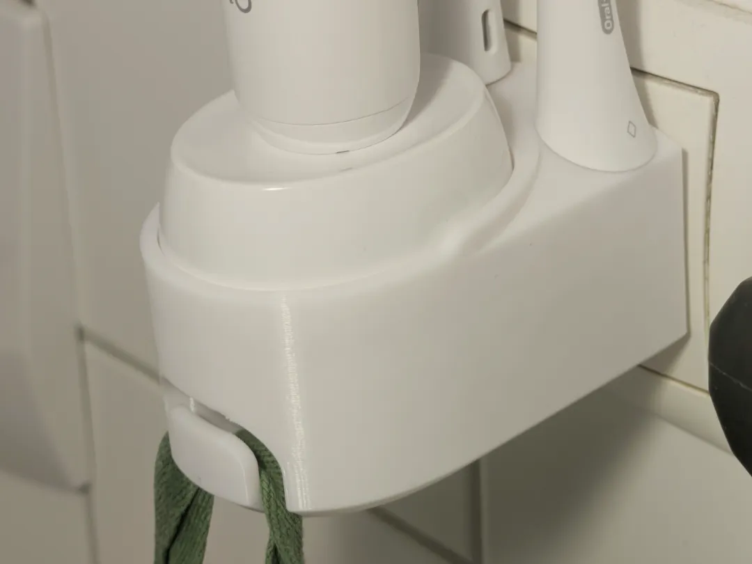 Oral-B iO Wall-Mount Base Holder with Hook - Free 3D Print Model ...