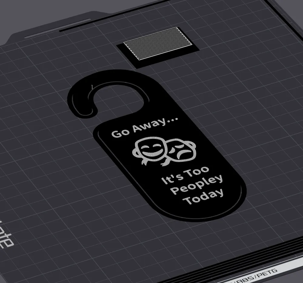 Please "Go Away" Door Hanger Sign by BarnesStudioStore - MakerWorld