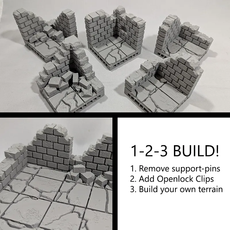 Ruined cut stone - corners (OpenLOCK system) Remixed by Together 3D ...