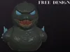 GODZILLA RUBBER DUCK by The Duck PatreonMakerWorld: Download Free 3D Models