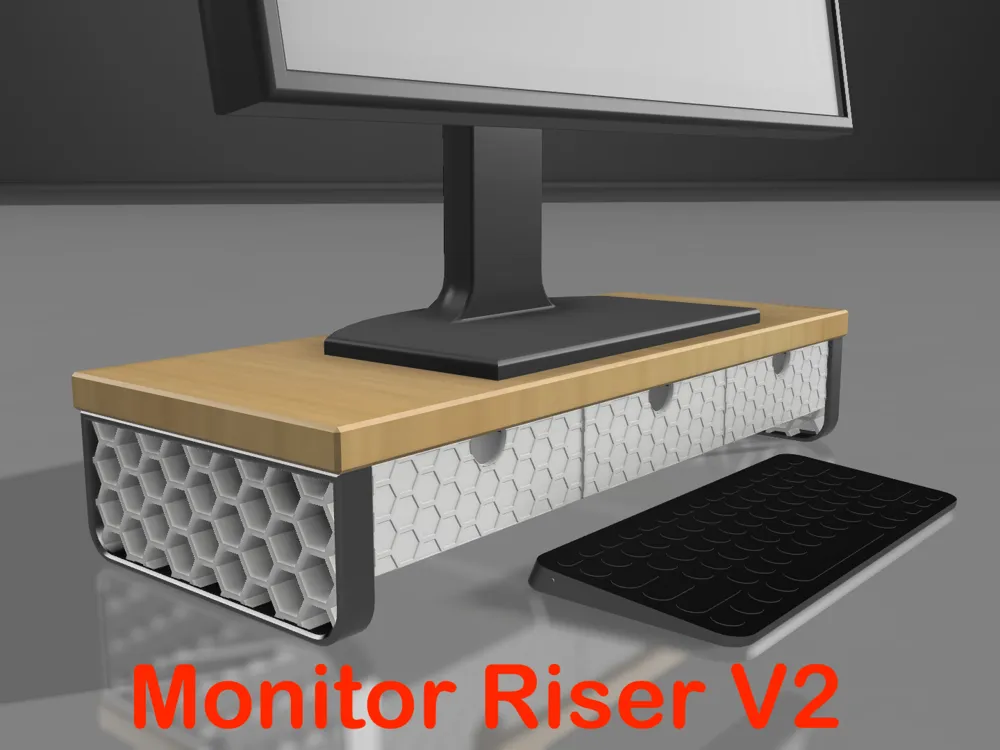 Monitor riser V2 by Lossamoal MakerWorld: Download Free 3D Models