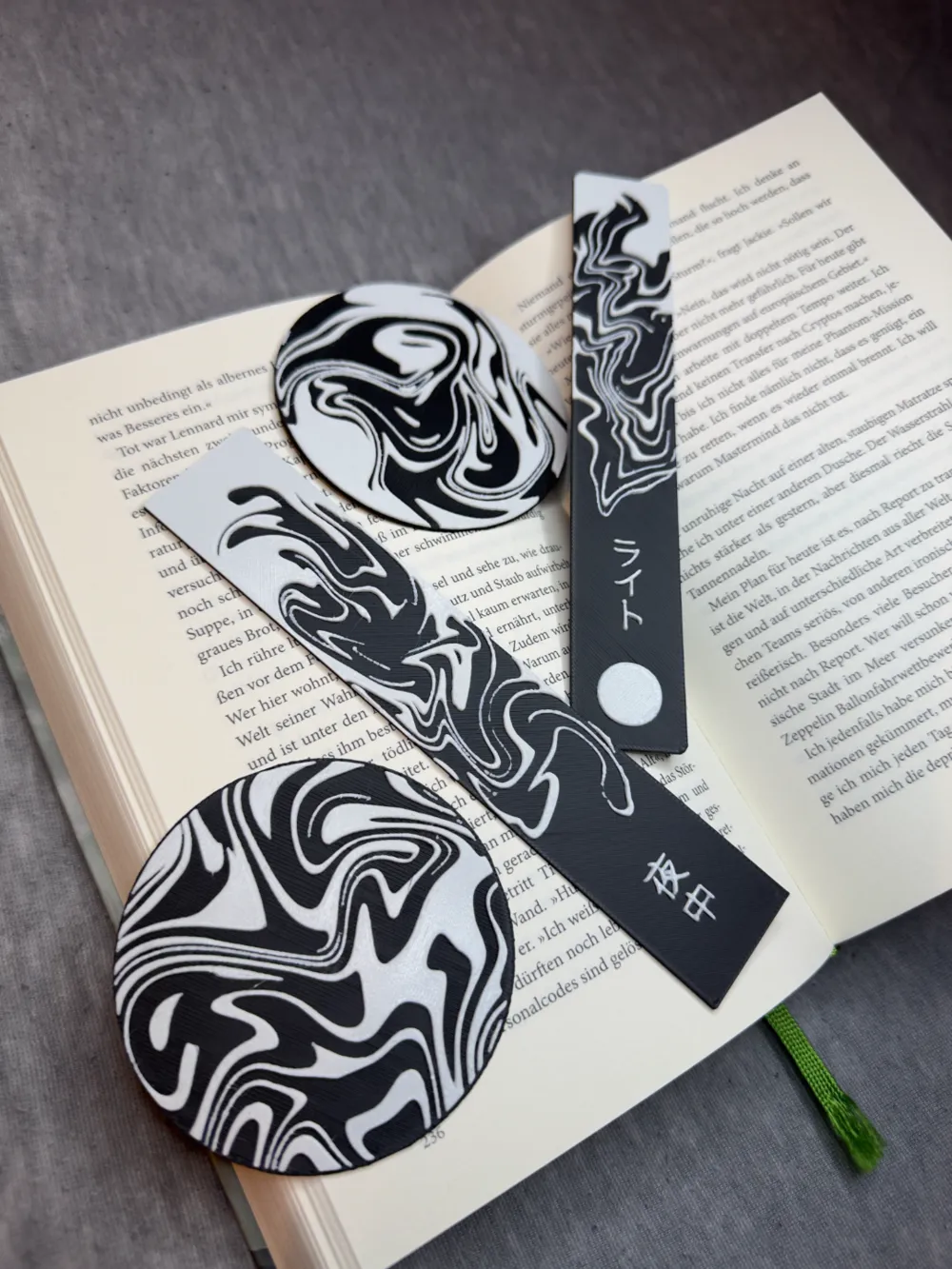 Galactic Swirls - Bookmark and Coaster Hueforge by Joshua - MakerWorld