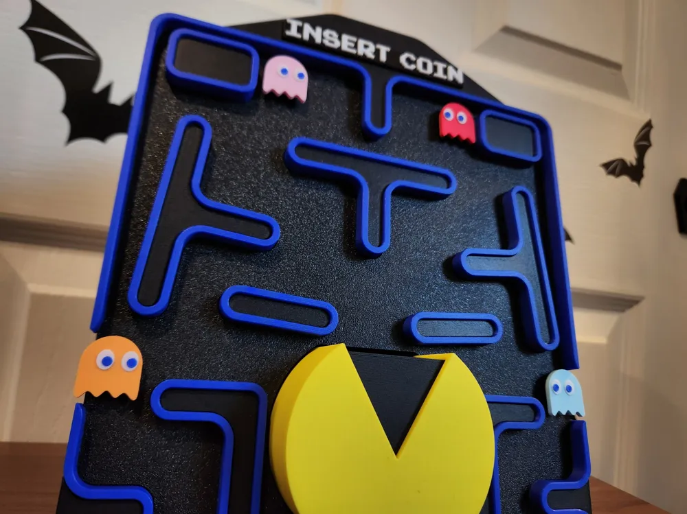 Pac-Man Coin-Run Piggy Bank - Free 3D Print Model - MakerWorld