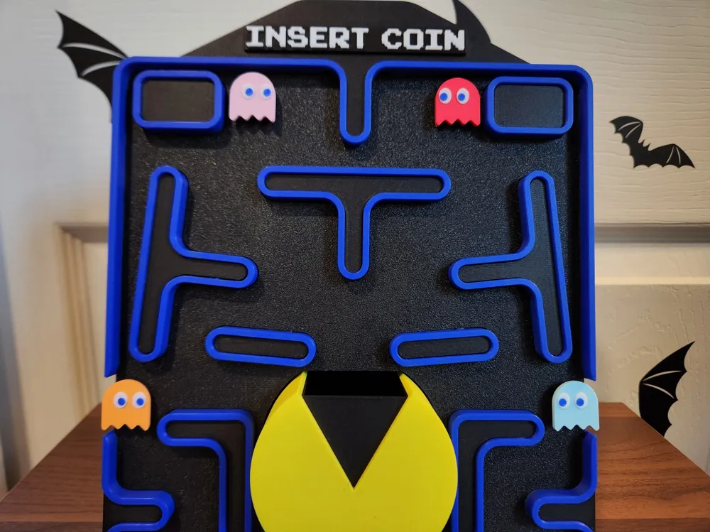 Pac-Man Coin-Run Piggy Bank - Free 3D Print Model - MakerWorld
