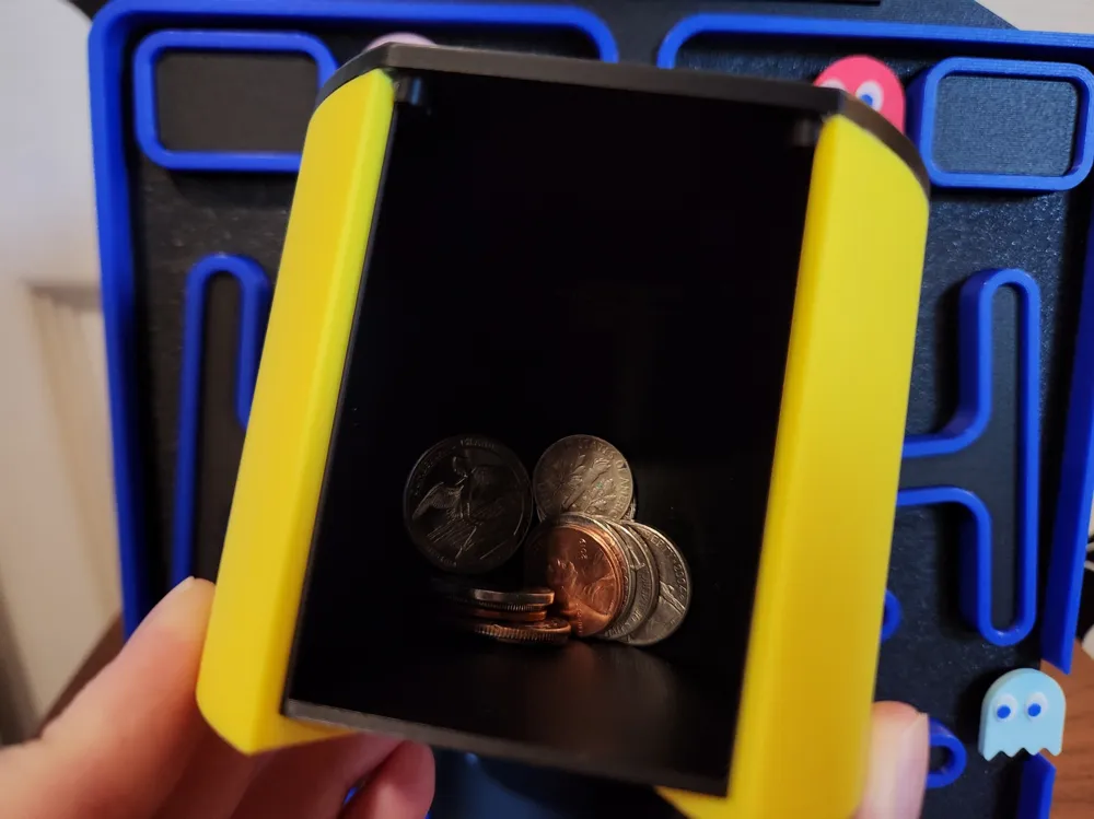 Pac-Man Coin-Run Piggy Bank - Free 3D Print Model - MakerWorld