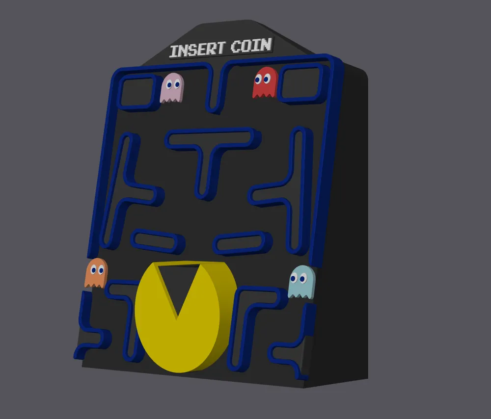 Pac-Man Coin-Run Piggy Bank - Free 3D Print Model - MakerWorld