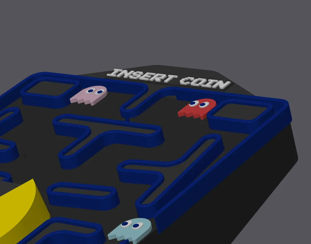 Pac-Man Coin-Run Piggy Bank - Free 3D Print Model - MakerWorld