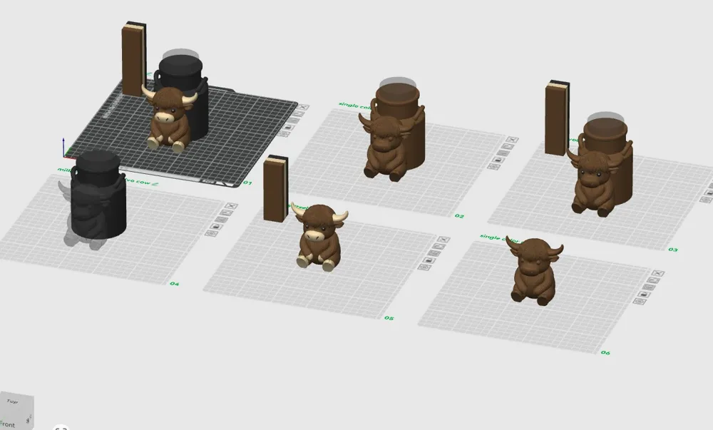 Portapenne e matite a forma di bidone del latte Mucca delle Highland ...