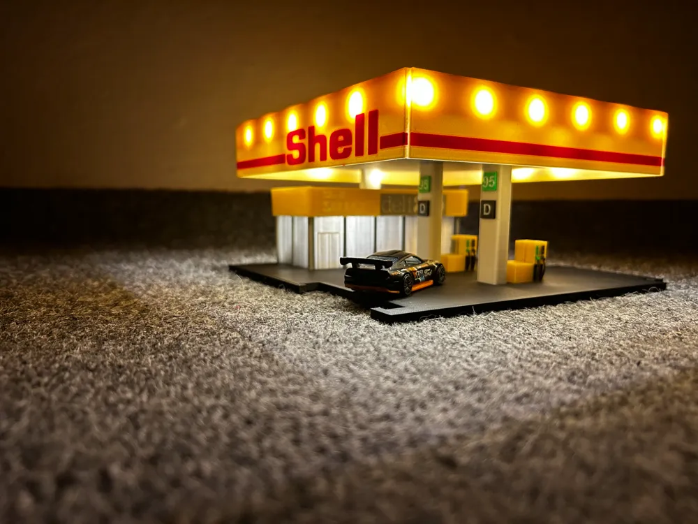 Shell gas station for Hot Wheels by bigzahry - MakerWorld