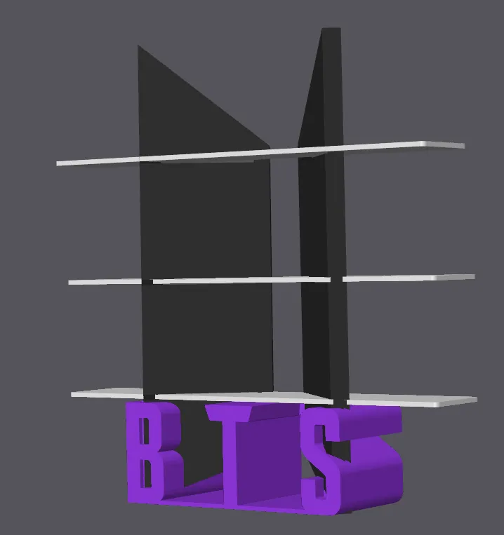 BTS Themed Display Shelves - Free 3D Print Model - MakerWorld