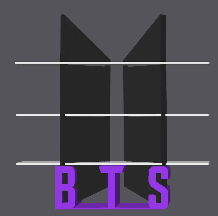 BTS Themed Display Shelves - Free 3D Print Model - MakerWorld