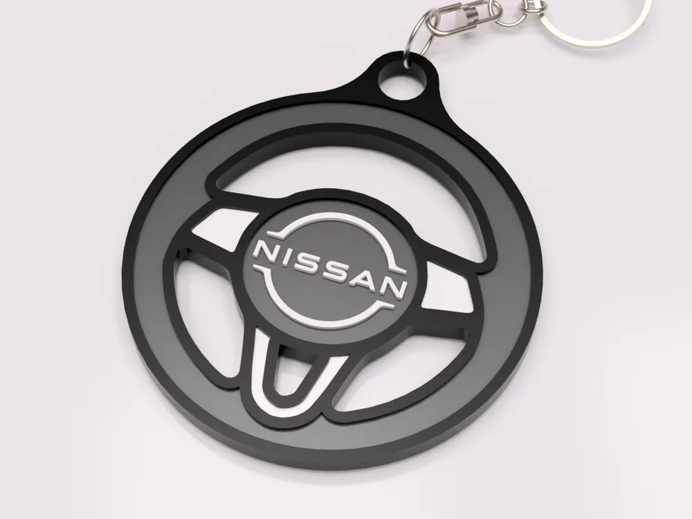 Nissan Steering Wheel Keychain - Free 3D Print Model - MakerWorld