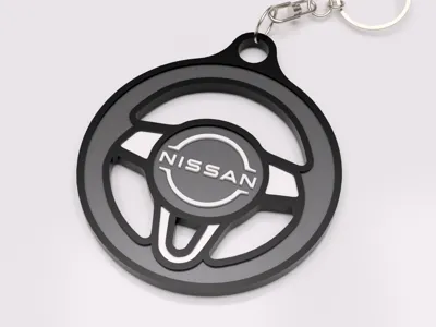 Nissan Steering Wheel Keychain - Free 3D Print Model - MakerWorld
