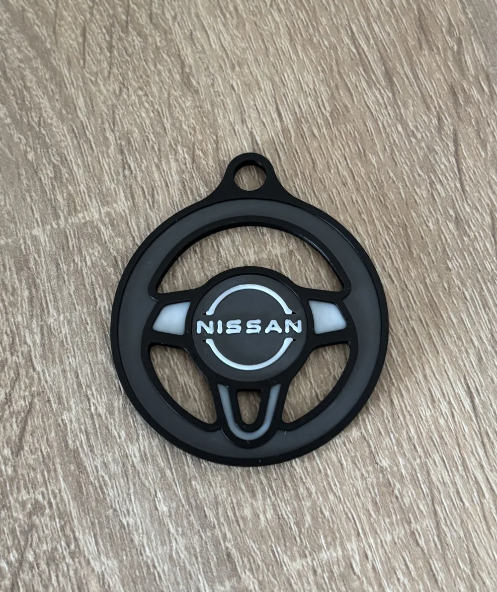 Nissan Steering Wheel Keychain - Free 3D Print Model - MakerWorld