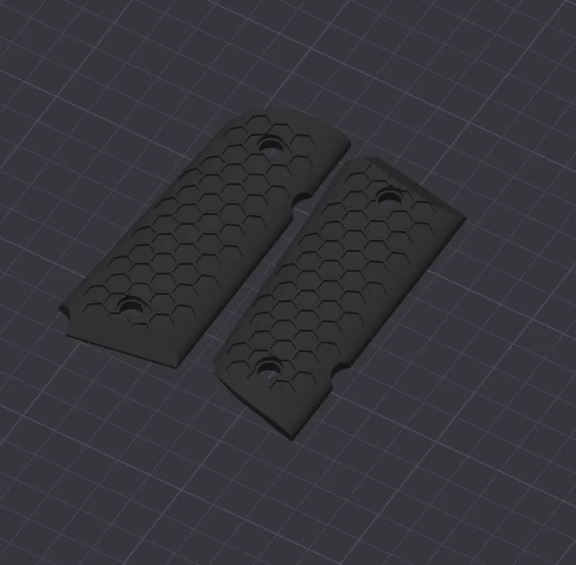 1911 Officer Size Grips Honeycomb Pattern by Gumby MakerWorld: Download ...