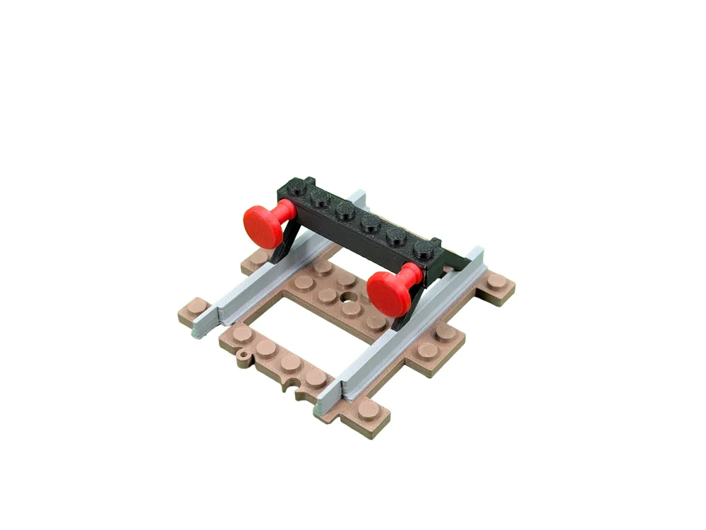 Brick City - train stop rail V3 - Free 3D Print Model - MakerWorld