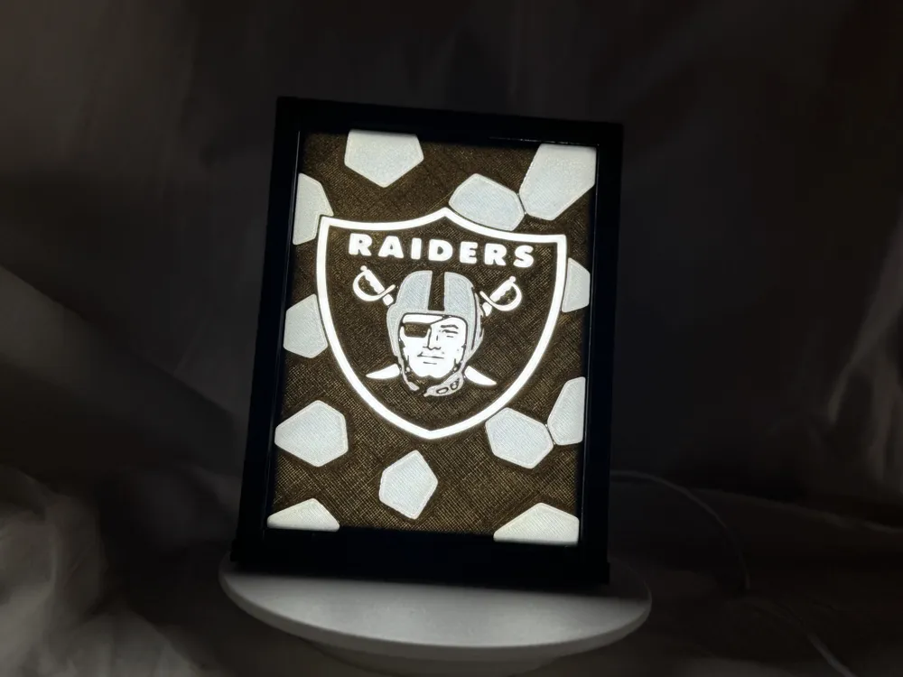 Las Vegas Raiders light (swappable glass) by 5T Printing MakerWorld ...