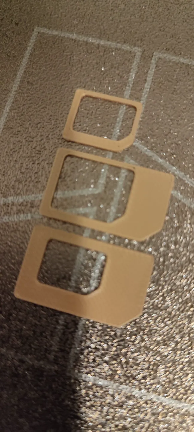 3D Printable SIM Card Adapter (Nano>Micro>Mini) - Free 3D Print Model ...