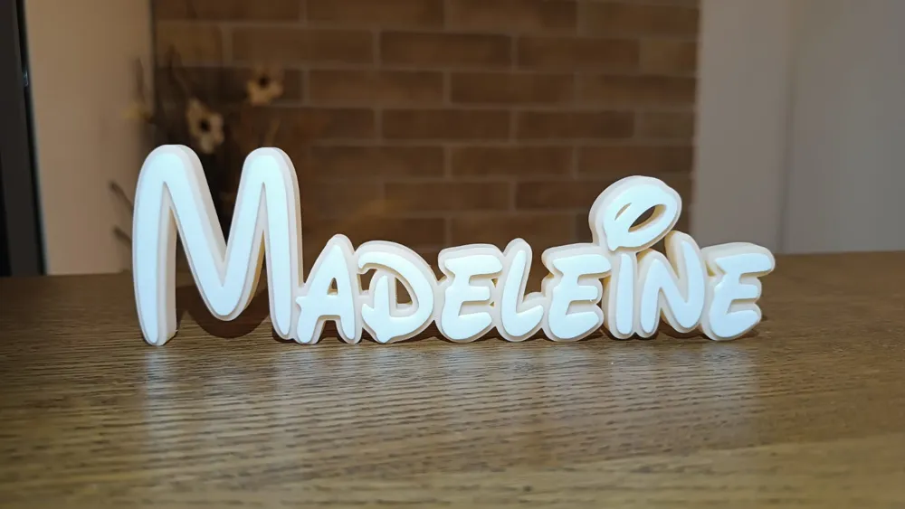 Madeleine Name Disney Font - Free 3D Print Model - MakerWorld