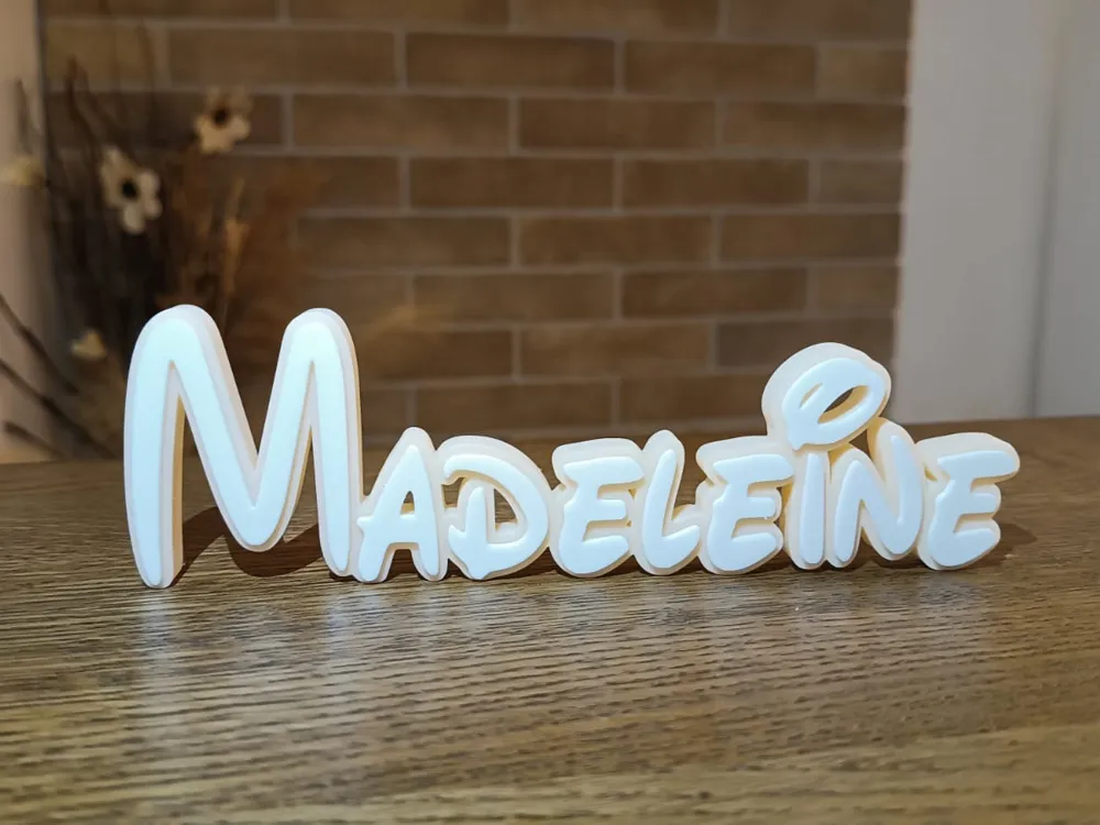 Madeleine Name Disney Font - Free 3D Print Model - MakerWorld