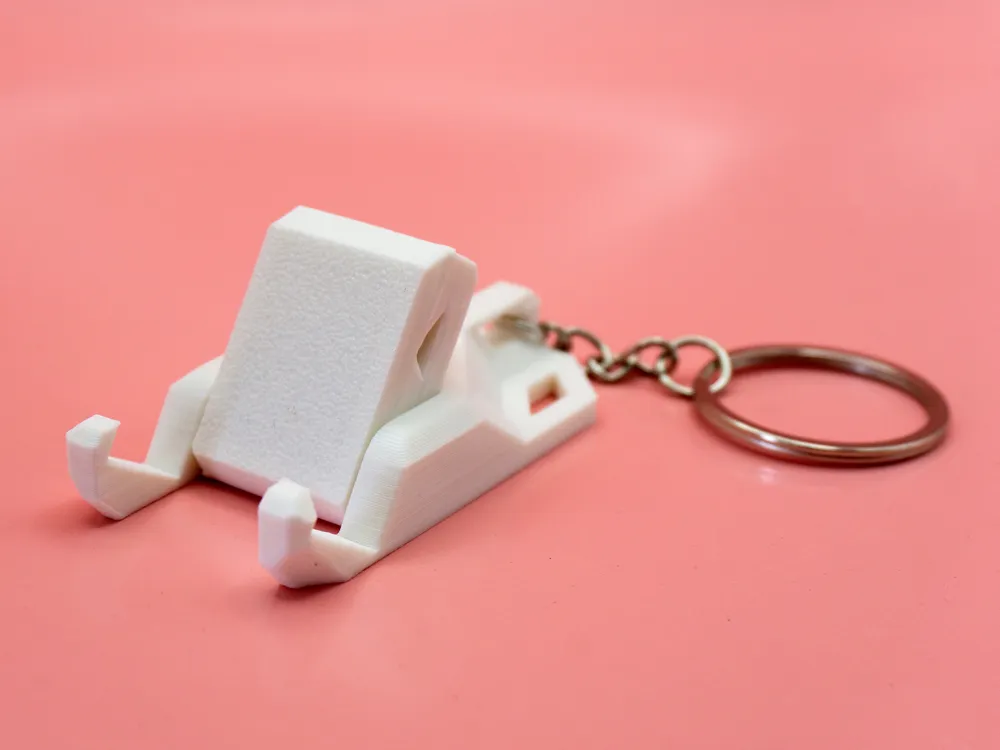 Phone Stand Keyring by Pork3D.com - Free 3D Print Model - MakerWorld