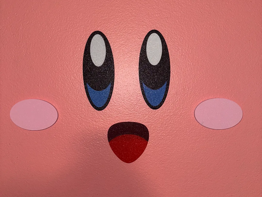 Kirby Face for Pink Wall - Free 3D Print Model - MakerWorld
