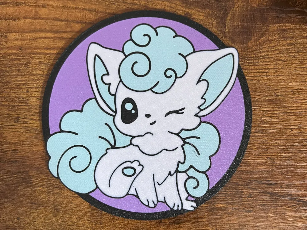 Snowy the Alohan Vulpix Coaster - Pokemon - Free 3D Print Model ...