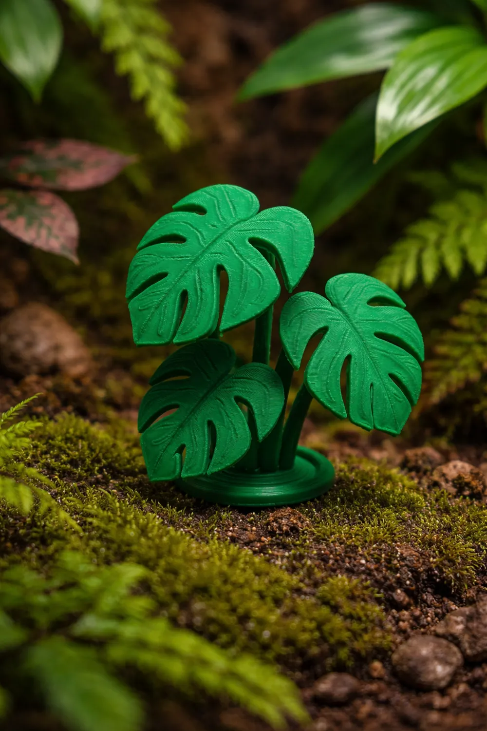 Monstera Leaf Cluster – Tropical Terrarium Plant - Free 3D Print Model ...